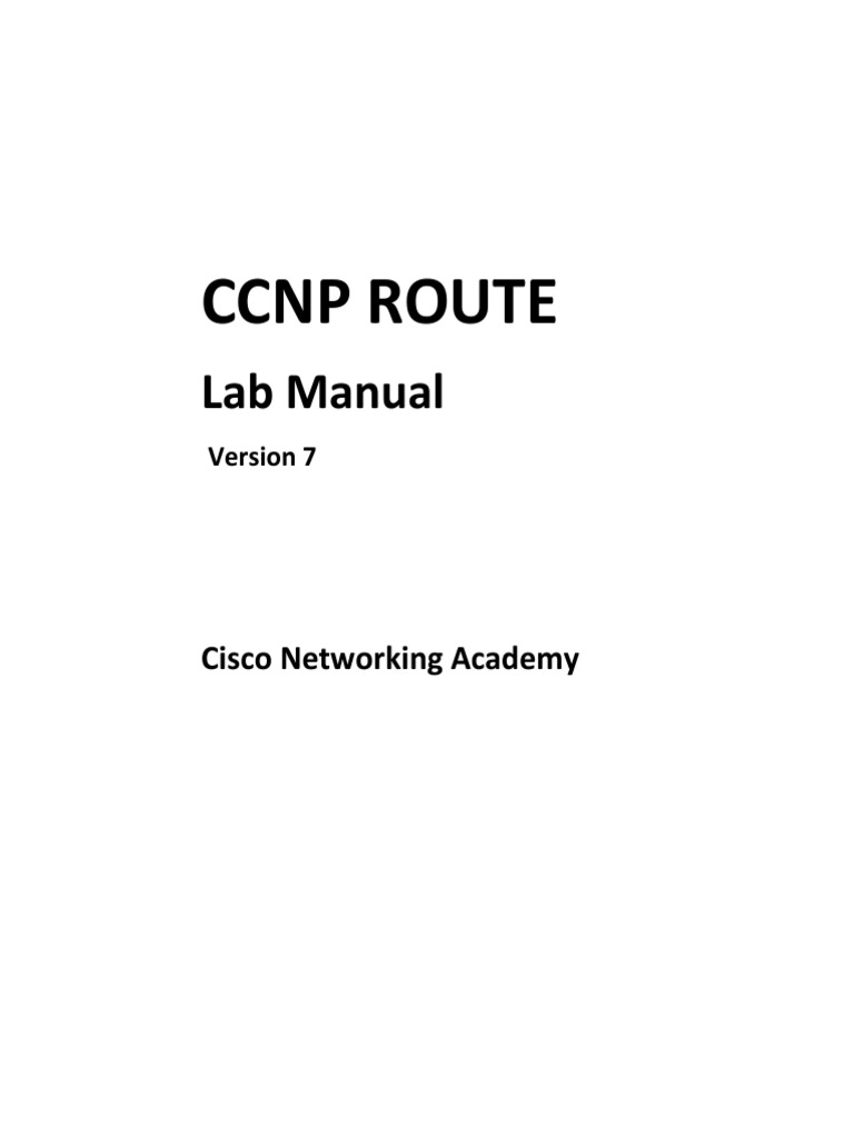 CCNP ROUTE v22 | PDF | Router (Computing) | I Pv6