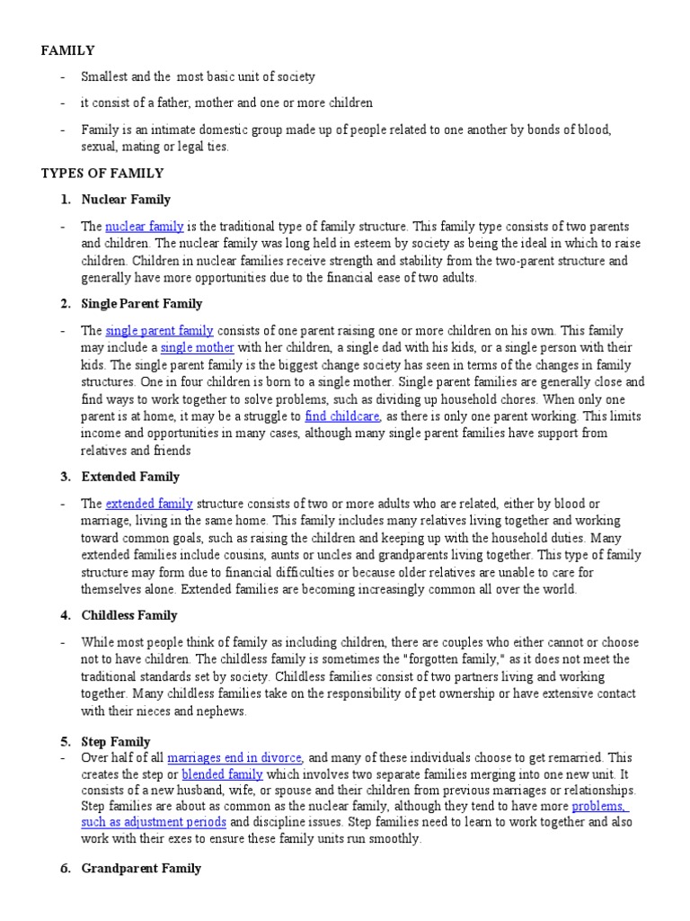 Home Economics FAMILY | PDF | Family | Grandparent