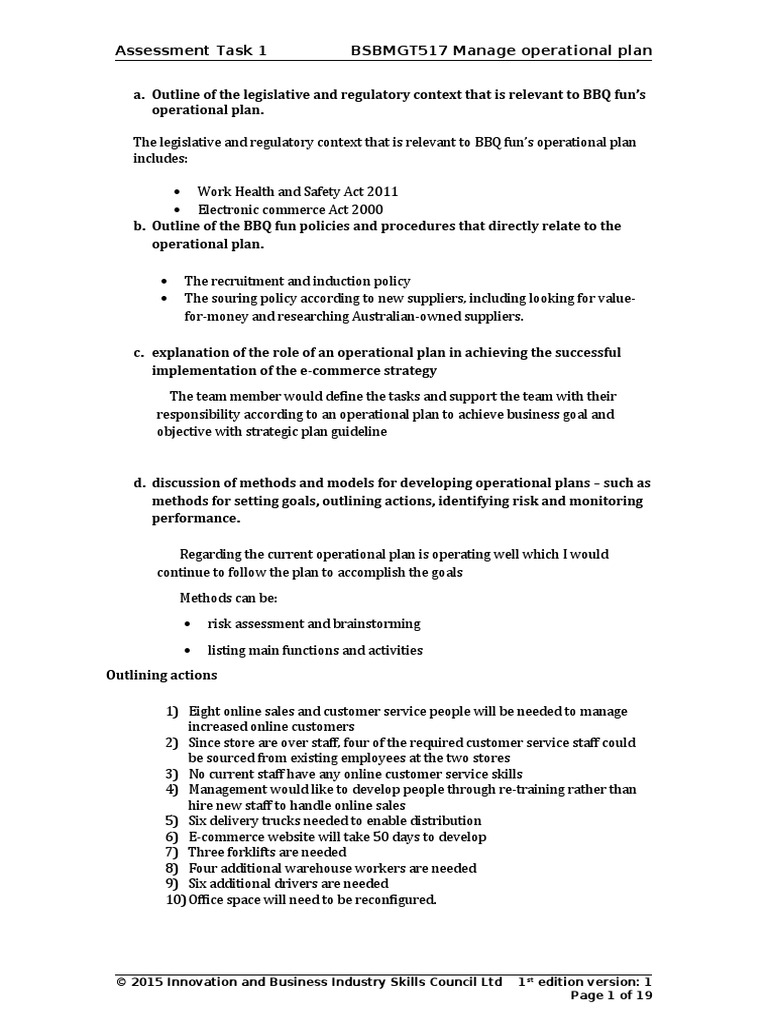 BSBMGT517 Assessment Task 1 | PDF | E Commerce | Performance Indicator