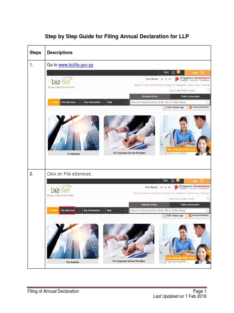 Filing of Annual Declaration - LLP | PDF | Limited Liability ...