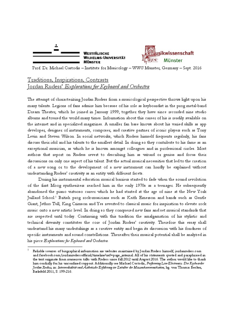 Custodis - Jordan Rudess Explorations PDF | PDF | Chord (Music) | Piano