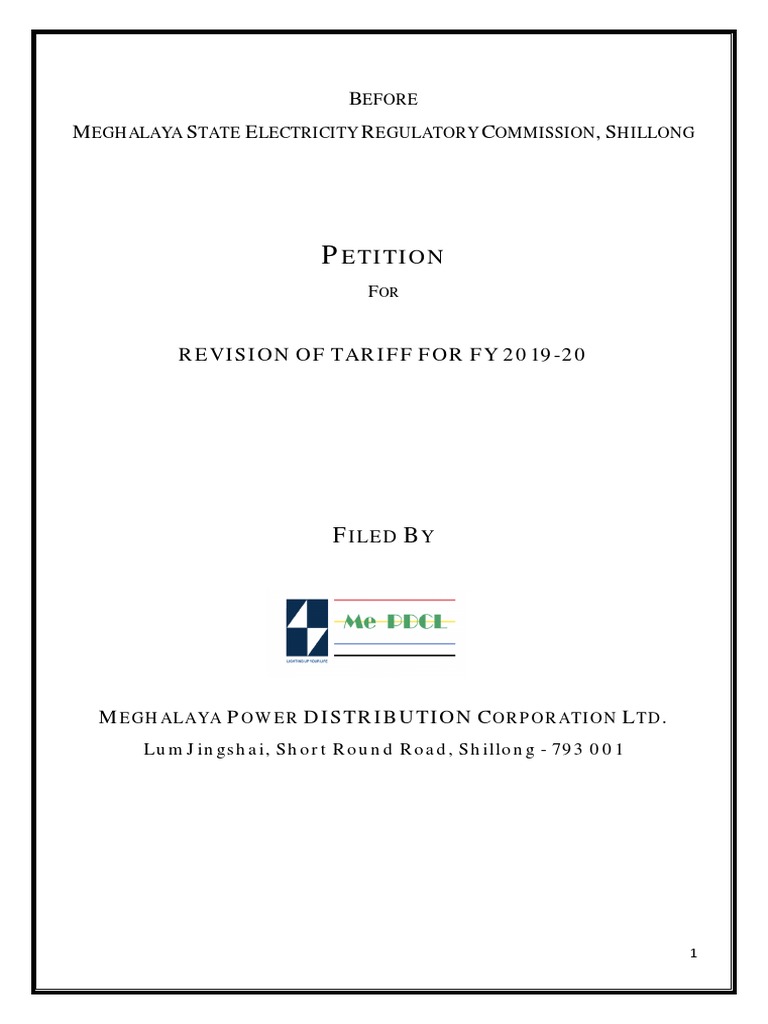 Meghalaya MePDCL - ARR - 2019-20 | PDF | Kilowatt Hour | Electric Power