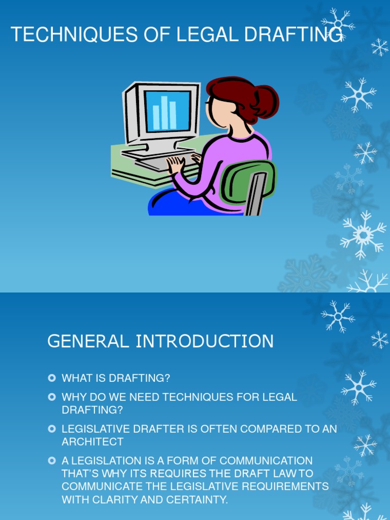 Legal Drafting Techniques Overview | PDF | Codification (Law ...