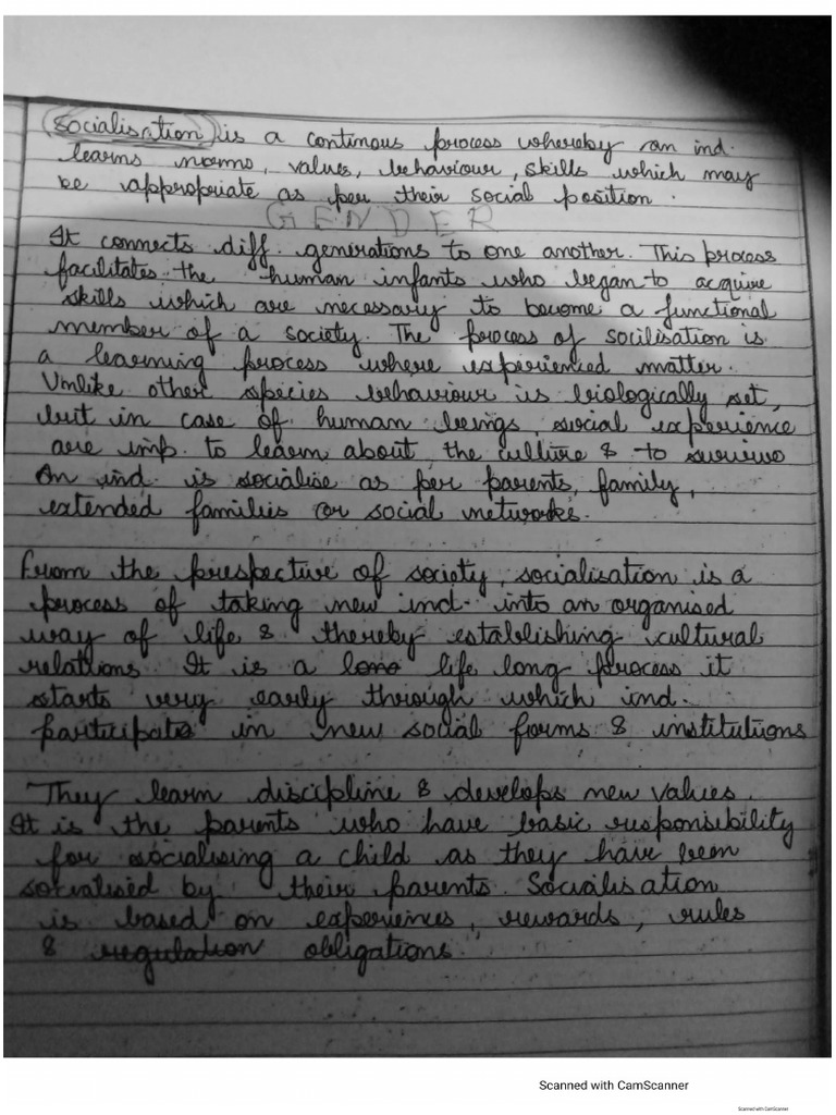 MA Sociology of Gender Notes | PDF