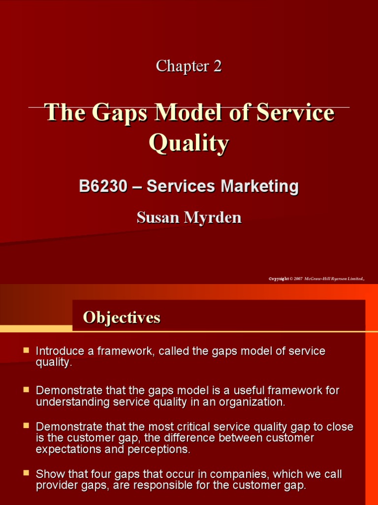 The Gaps Model of Service Quality | PDF | Marketing | Perception