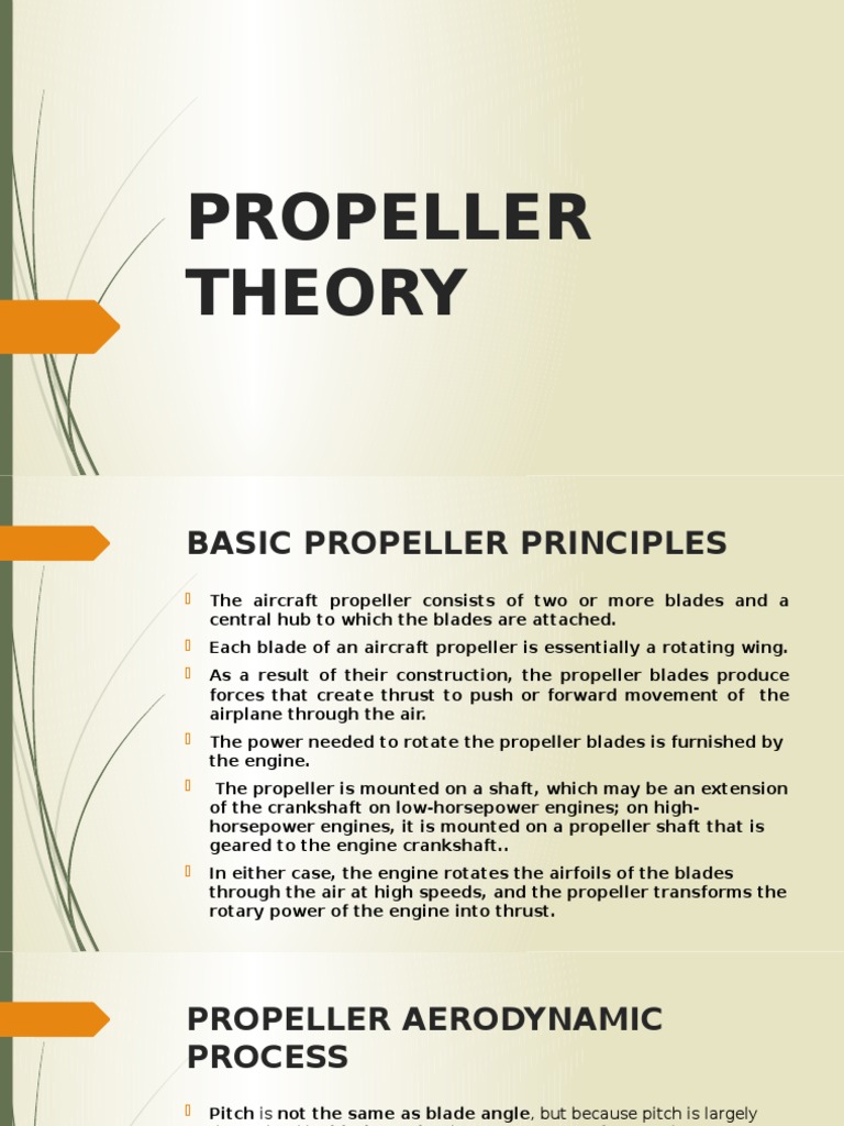 Propeller Theory | PDF | Propeller | Thrust