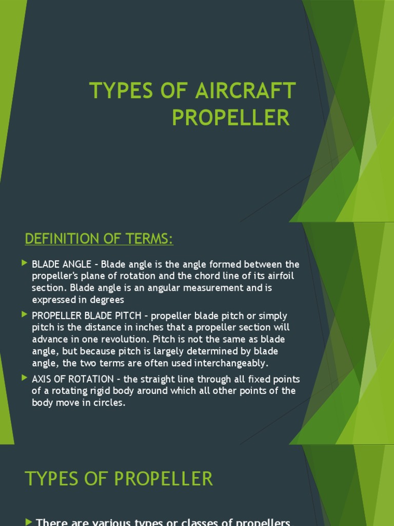 Types of Aircraft Propeller | PDF | Propeller | Aircraft