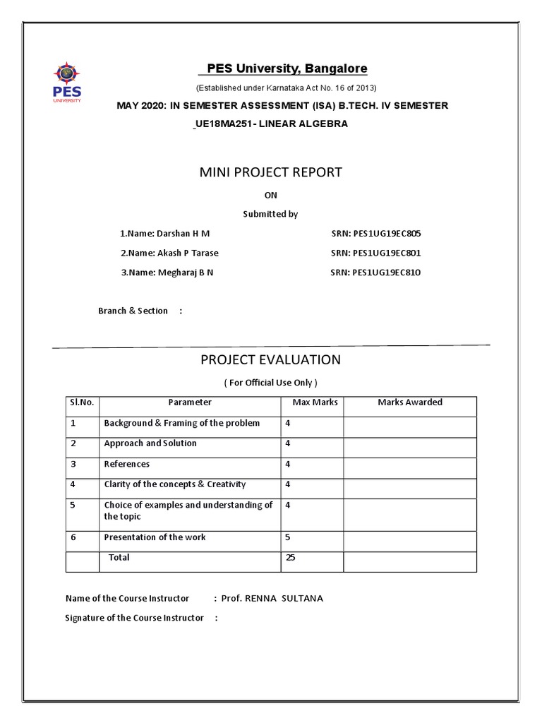 Mini Project Report on Linear Programming: An Optimization Technique for Resource Allocation ...