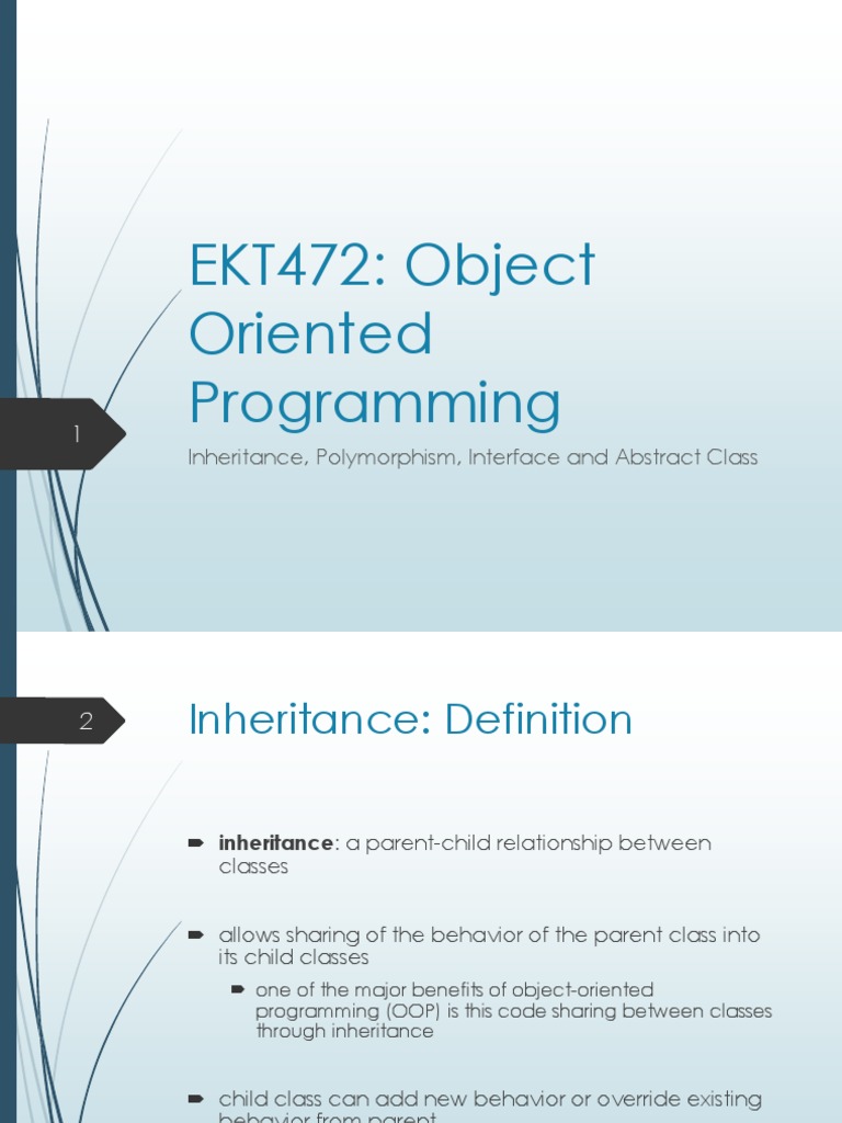 Inheritance Polymorphism Interface Abstract Pdf Inheritance Object Oriented Programming