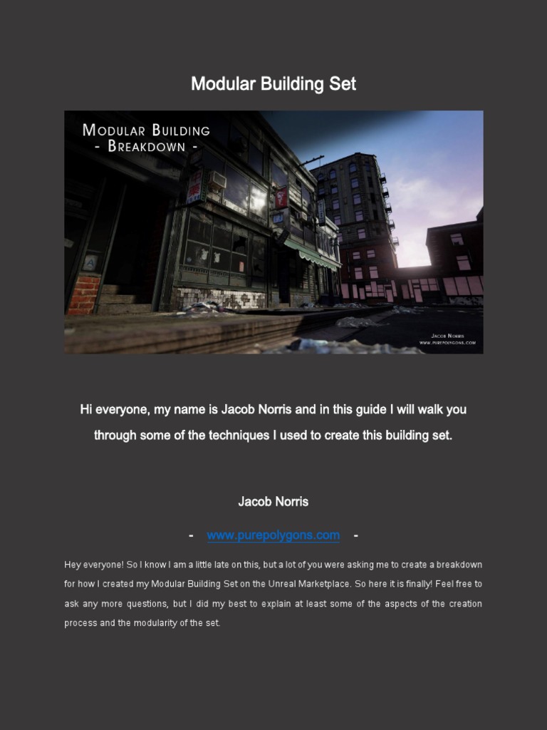 3D Modular Building Breakdown | PDF | Texture Mapping | Tile