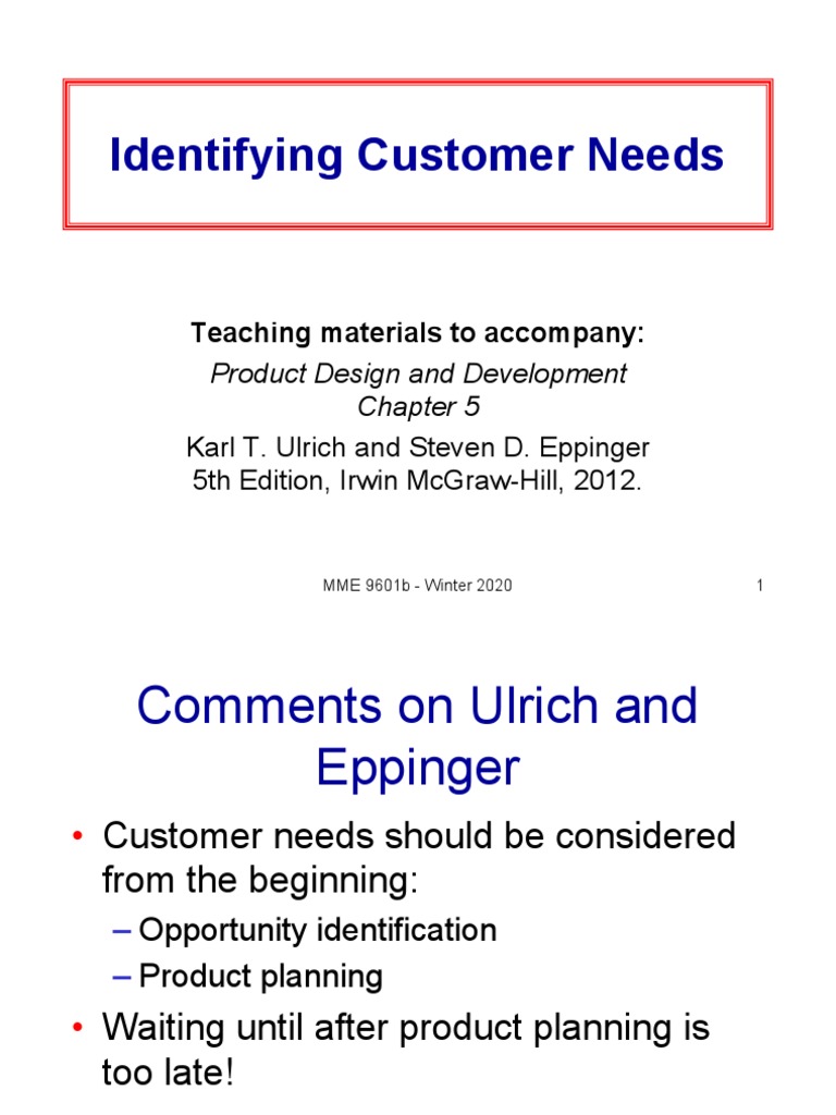 Customer Needs Identification | PDF | Autofocus