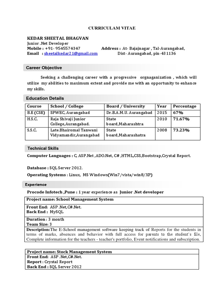 Sheetal CV July 1 | PDF | Microsoft Sql Server | Banks