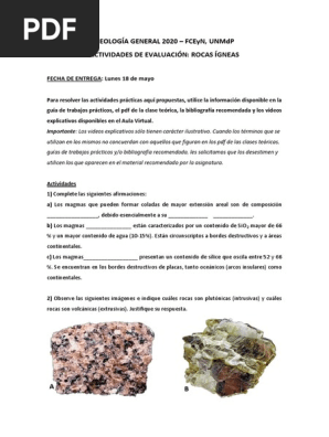 Hoja De Trabajo De Clasificación De Rocas