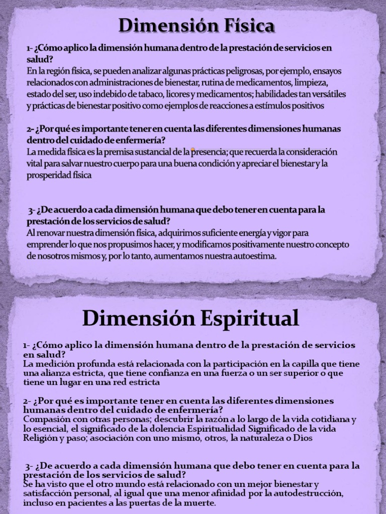 La importancia de considerar las dimensiones humanas en la prestación ...