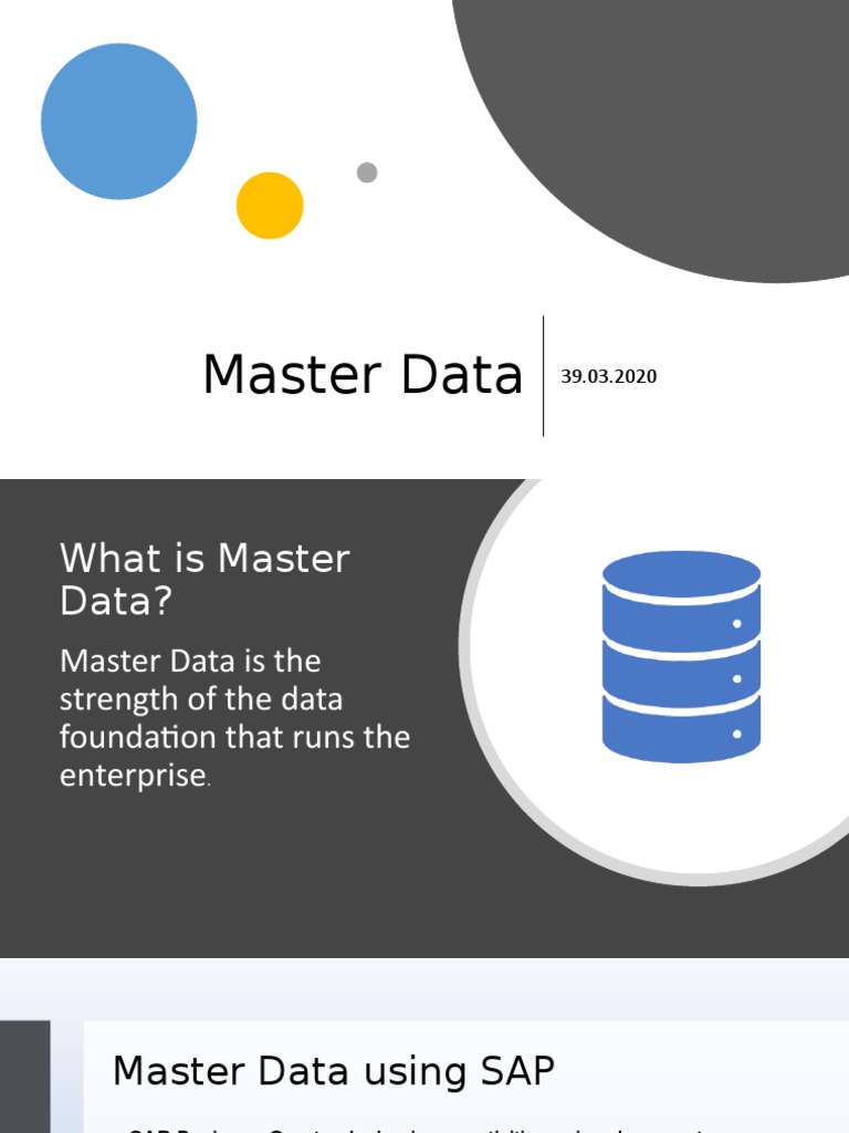 The Master Data | PDF | Invoice | Sap Se