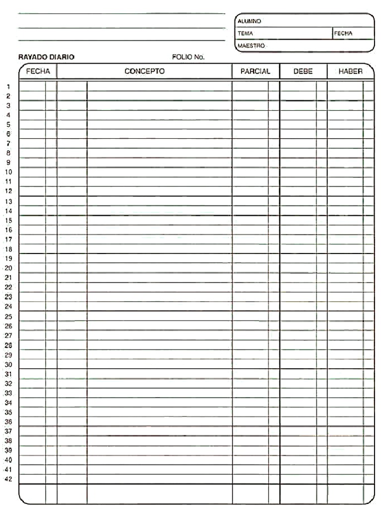 Formato Rayado-Diario | PDF