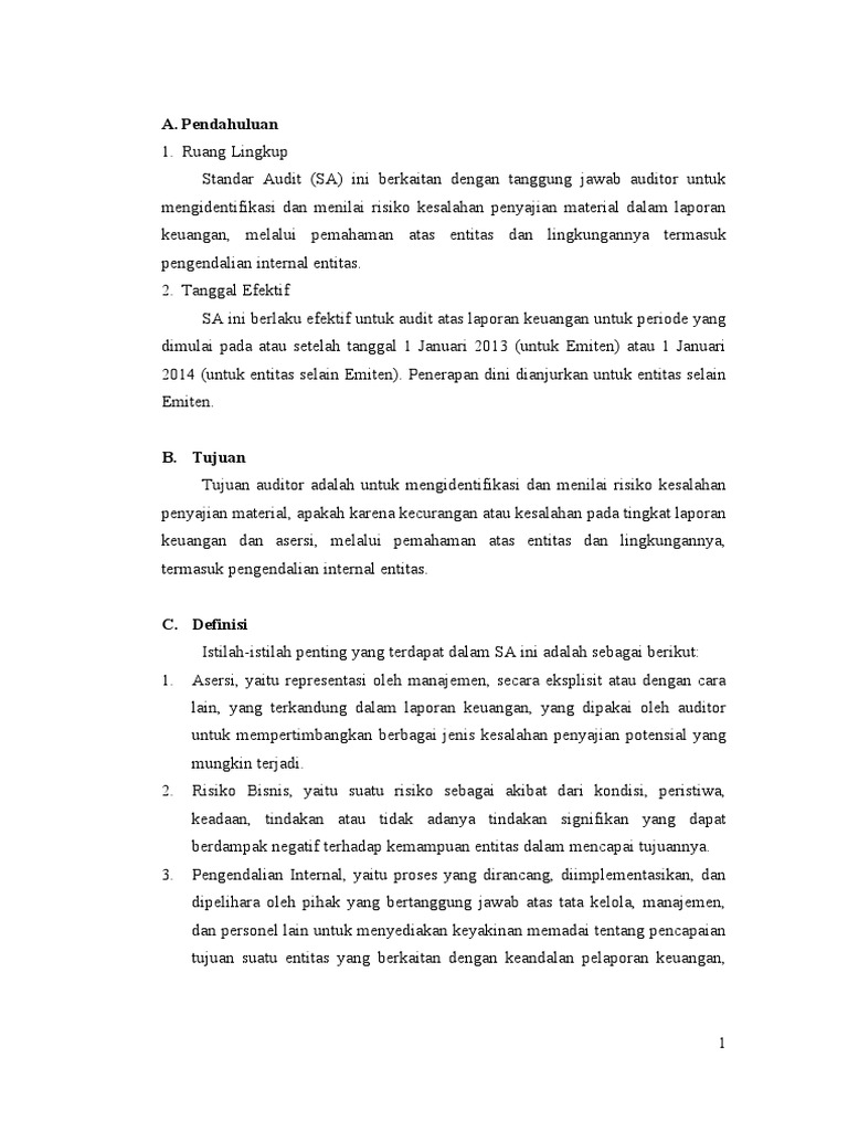Ringkasan Sa 315 | PDF