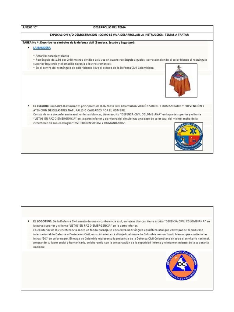 Símbolos de La Defensa Civil (Bandera, Escudo y Logotipo) | PDF