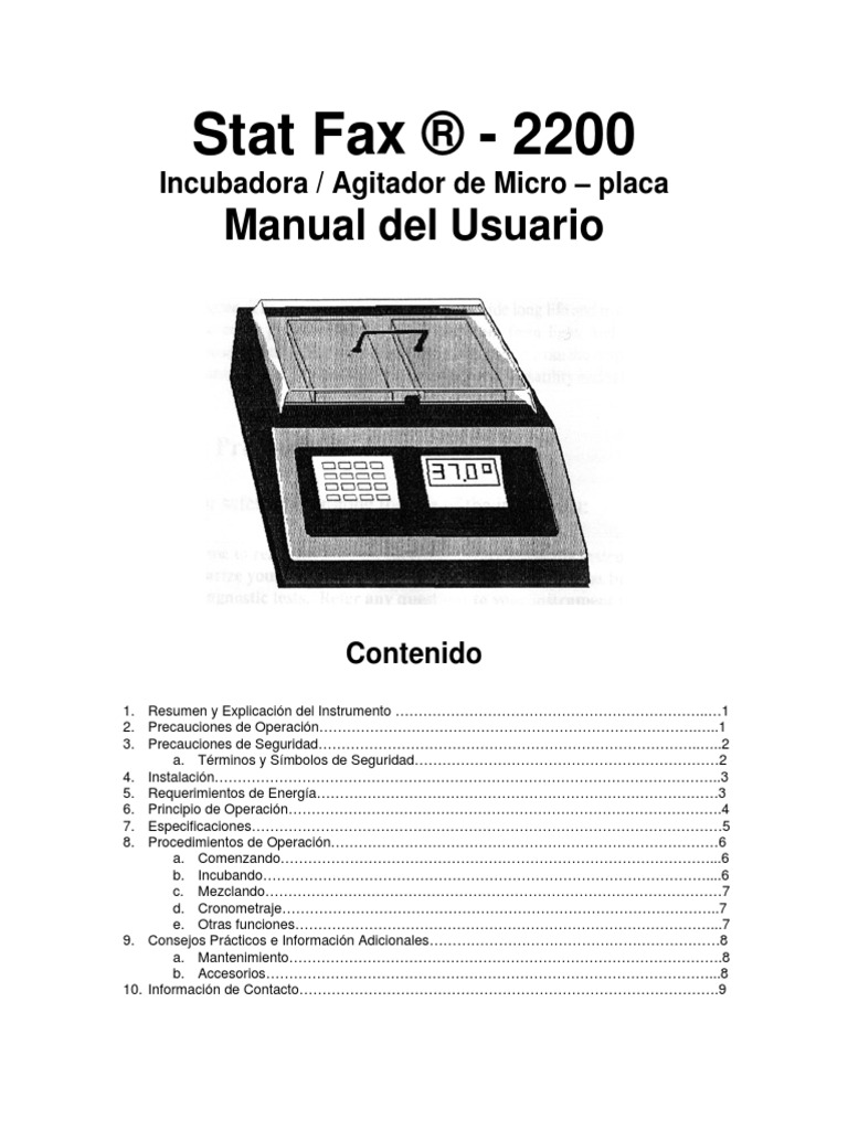 7 - Manual Stat Fax 2200 - Revc-Esp PDF | PDF | Transformador | Temperatura
