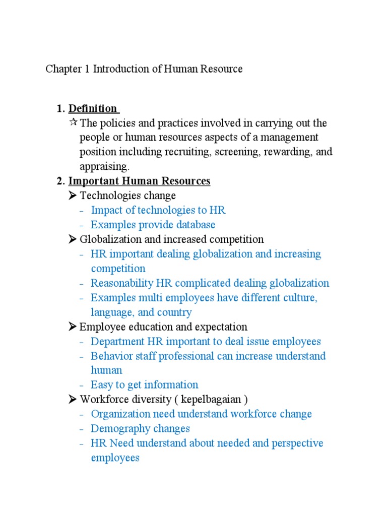 Human Resource Note | Download Free PDF | Human Resource Management ...