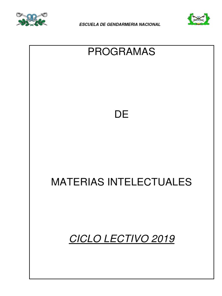 03 Programa de Materias Intelectuales | Descargar gratis PDF | Contabilidad | Átomos