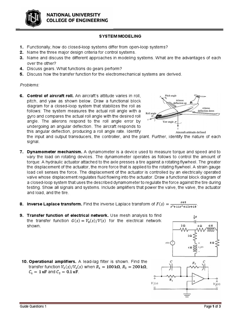 GS01 System Modeling PDF | PDF | Control Theory | Actuator