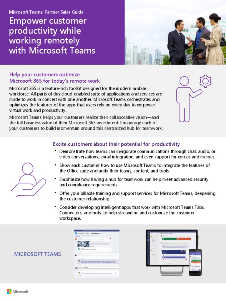 Microsoft Teams Partner Sales Guide - 040620 | PDF | Office 365 | Microsoft