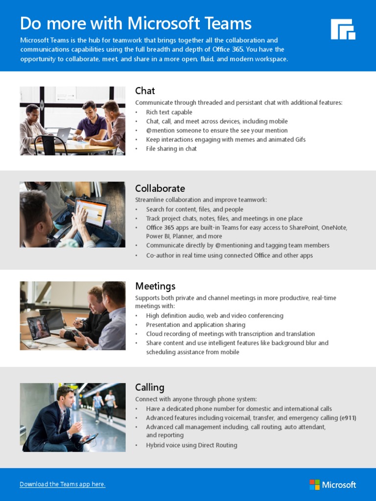 Microsoft Teams Collaboration Overview | PDF | Office 365 | Mobile App