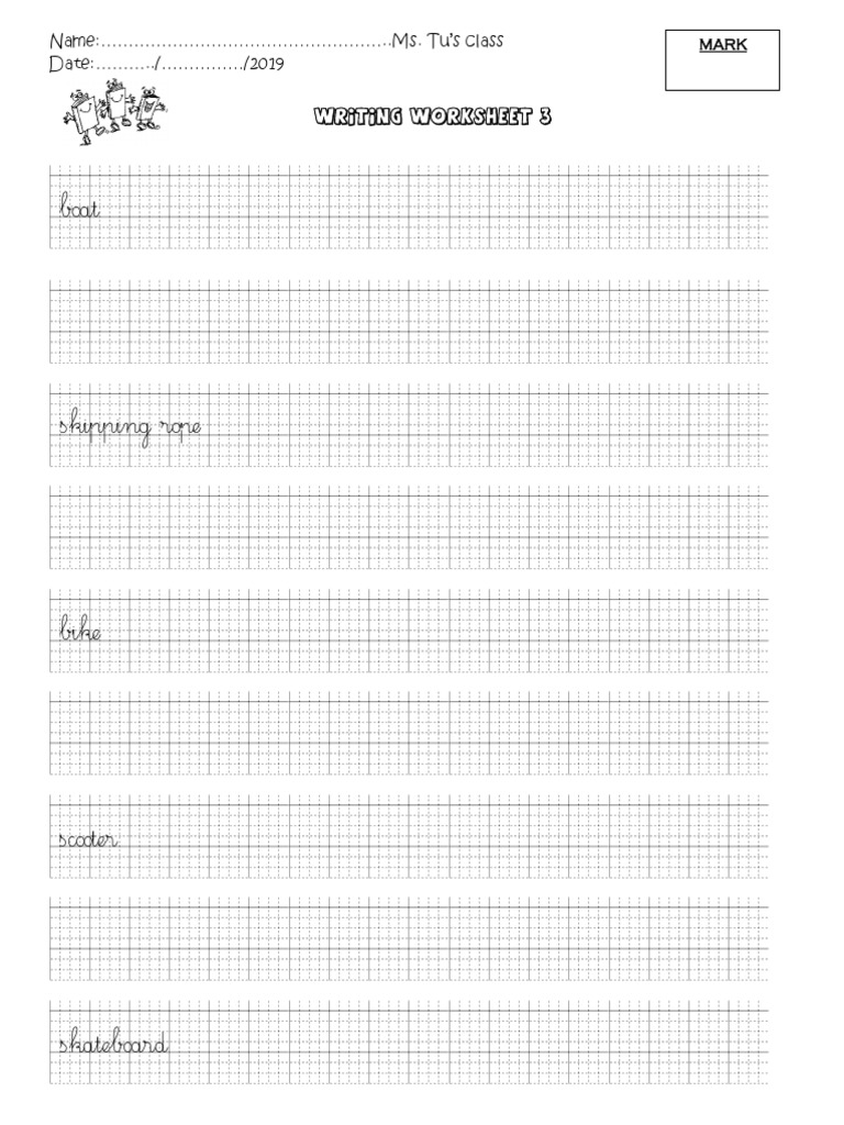 Ms. Tu's Writing Worksheet 3 | PDF