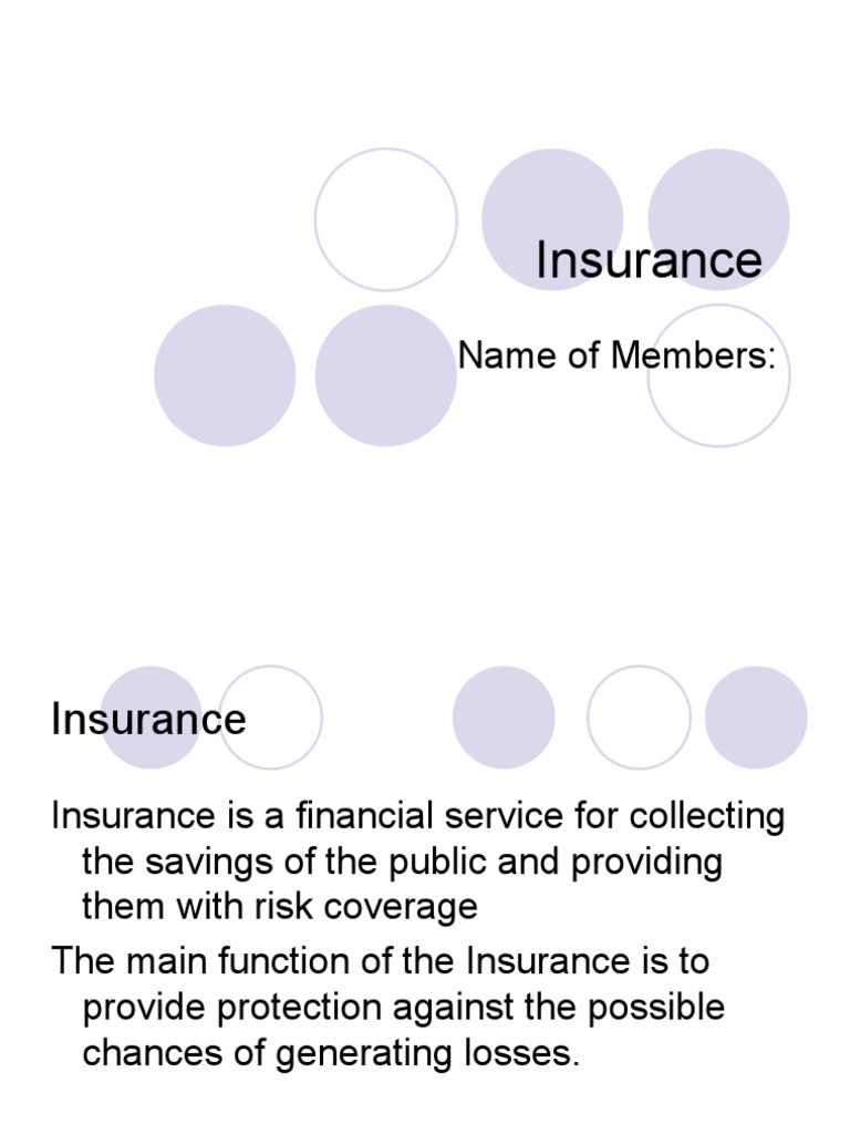 Insurance: Name of Members | PDF | Insurance | Service Companies