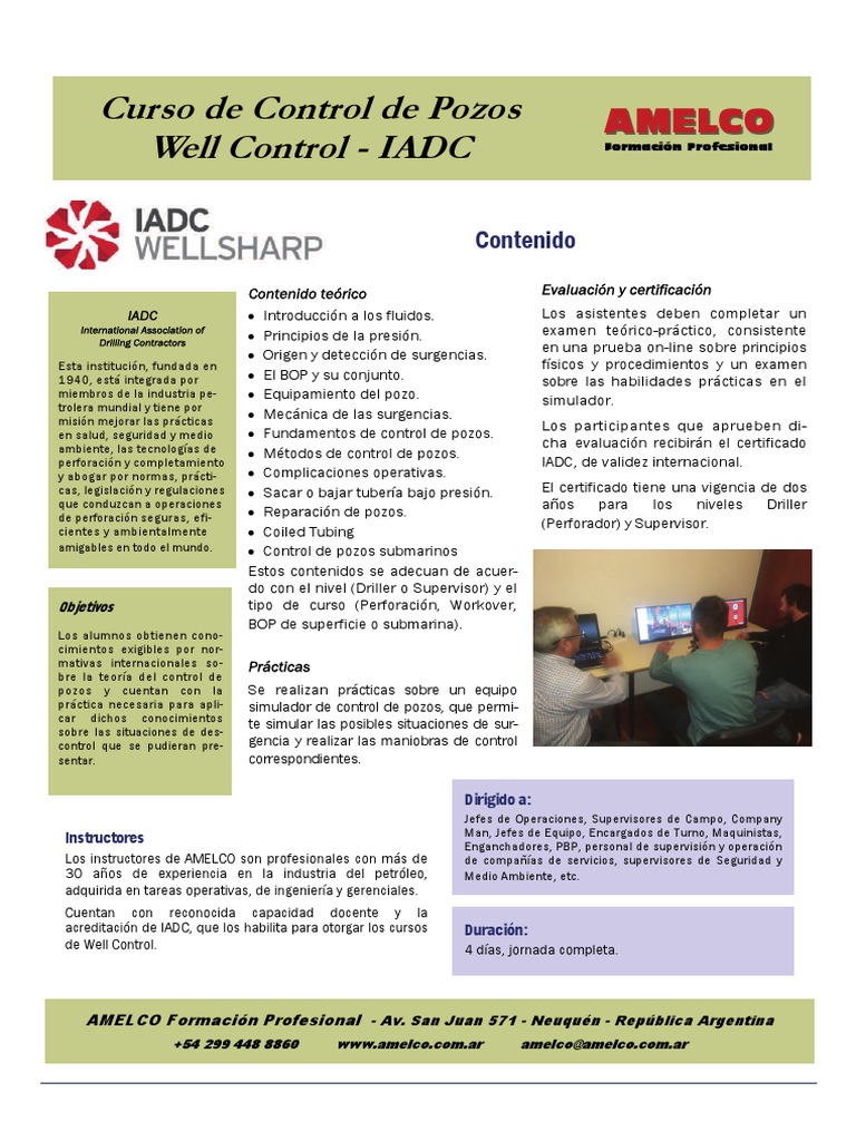 Curso Well Control IADC | PDF | Prueba (evaluación) | Enseñando y ...