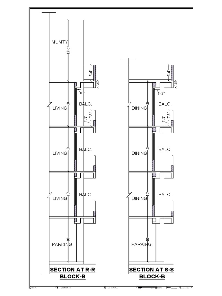 Mumty: Block-B Section at R-R Block-B Section at S-S | PDF