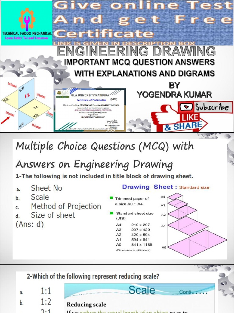 Engineering Drawing MCQ Video | PDF
