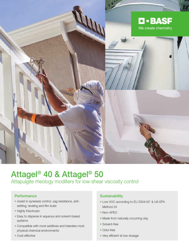 Attagel 40-50 BASF ValueCard LR | PDF | Rheology | Physical Sciences