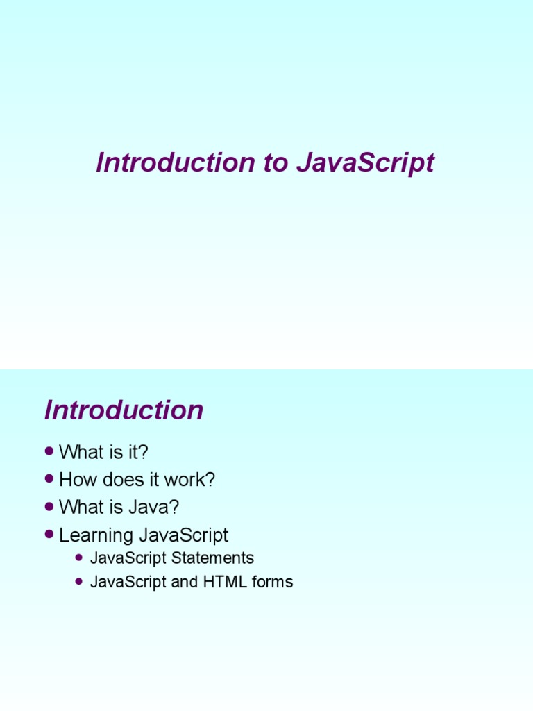 Javascript Presentation | PDF | Java Script | Computer Programming
