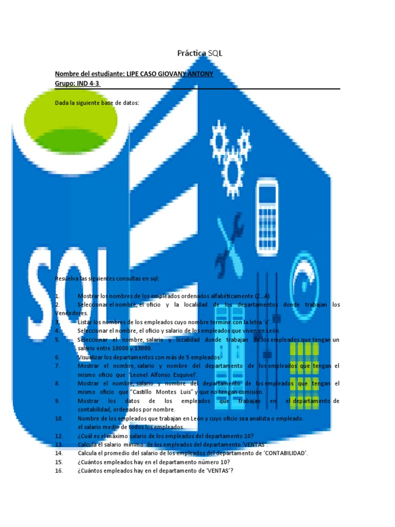 Práctica 5 SQL | PDF