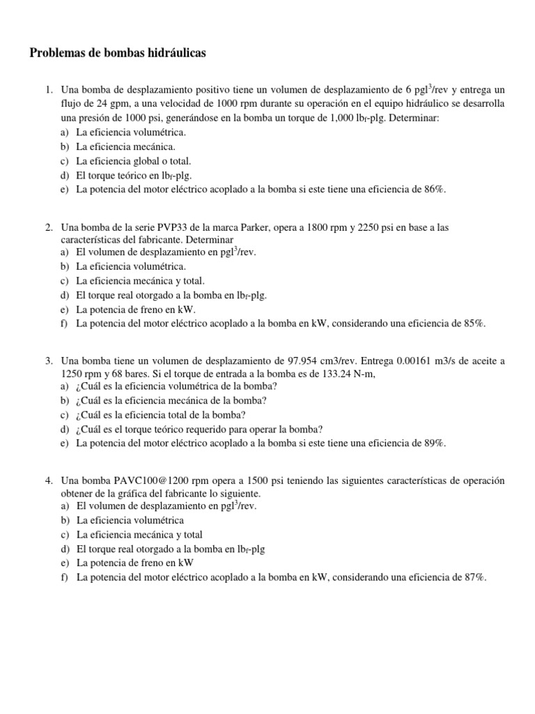 Problemas 2da Parte | PDF | Esfuerzo de torsión | Bomba