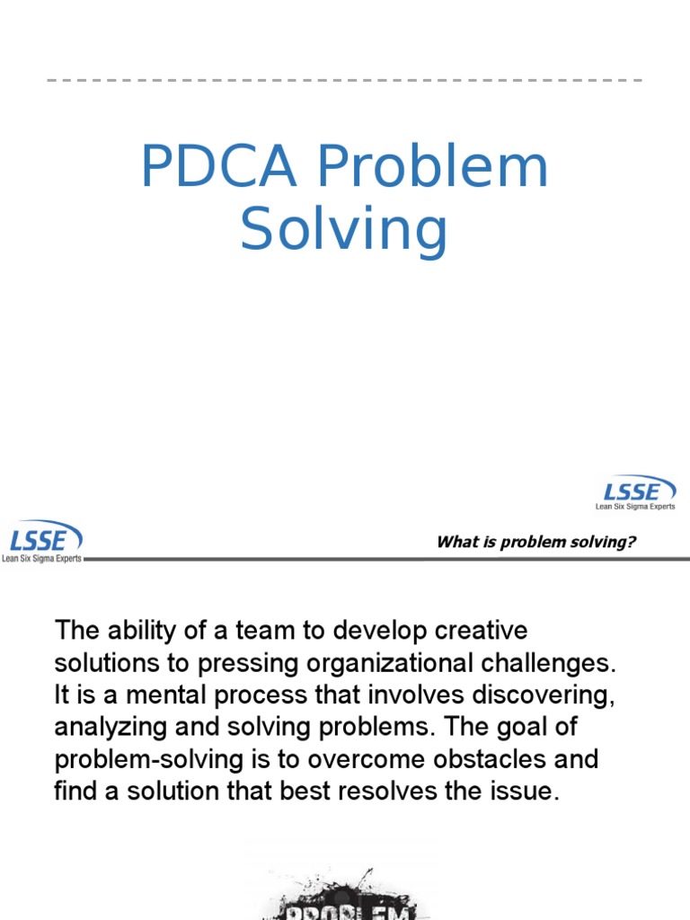 Mod 9 PDCA Problem Solving | PDF | Goal | Brainstorming
