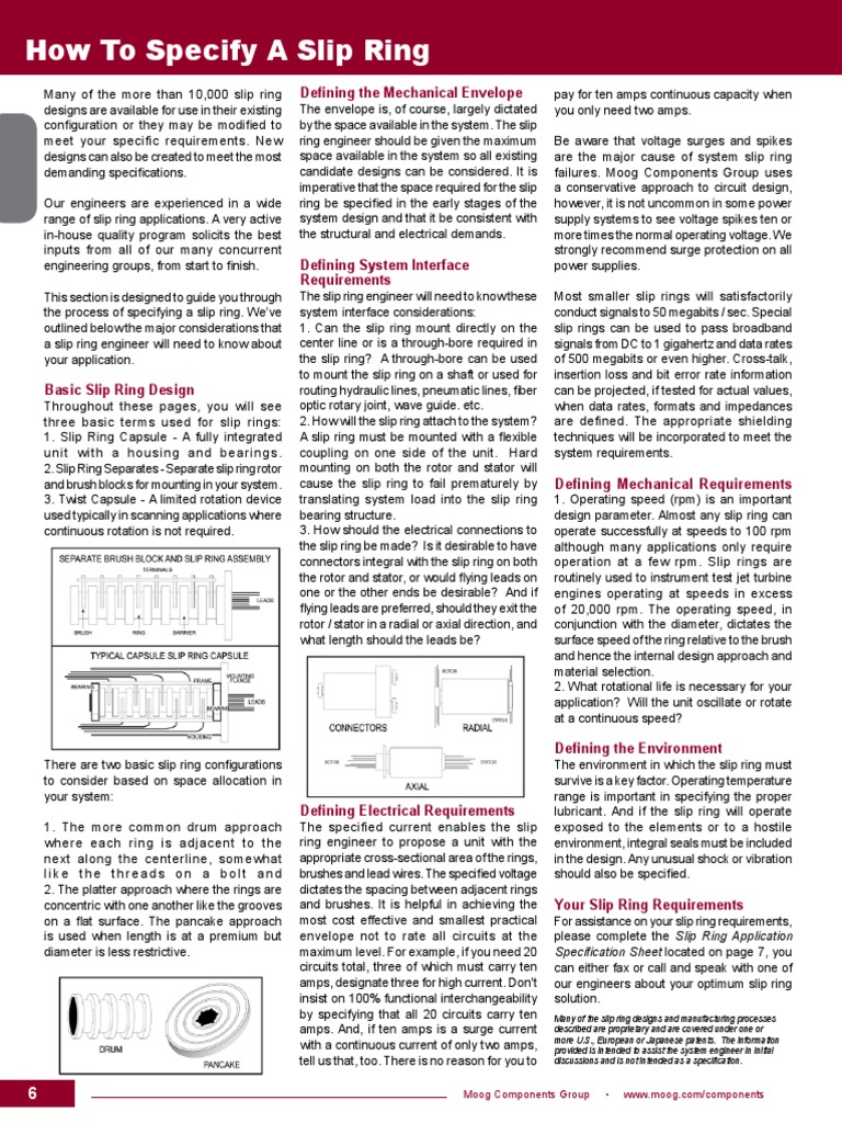 Slip Ring Specification Guide | PDF | Specification (Technical Standard ...