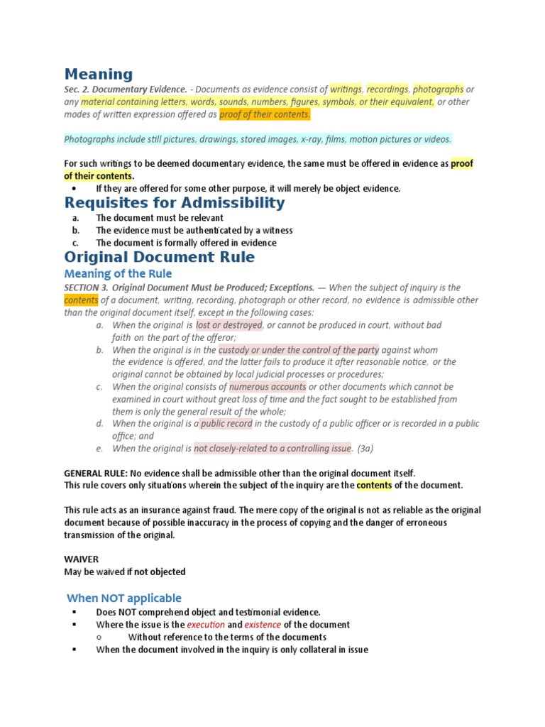 Documentary Evidence | PDF | Evidence (Law) | Fax