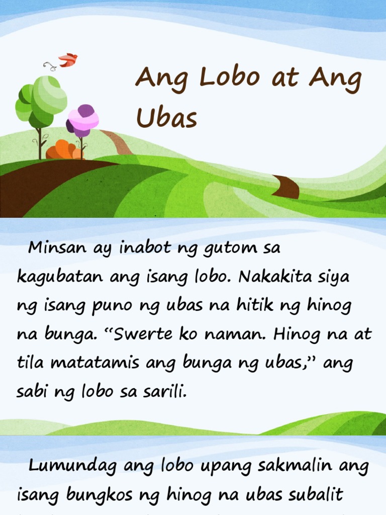 Ang Lobo at Ang Ubas | PDF