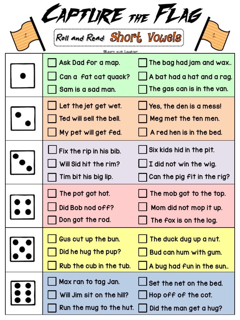 Capture Flag CVC Sentences | PDF
