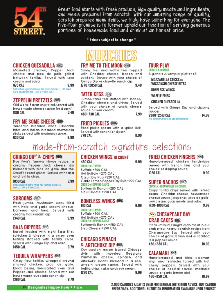 Printable Menu PDF | PDF | Salad | Hamburgers