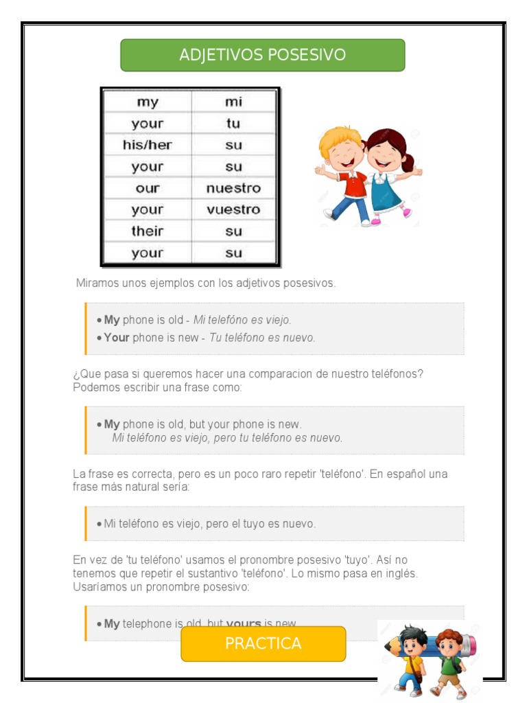 Determinantes Y Pronombres Posesivos Worksheet Live, 56% OFF