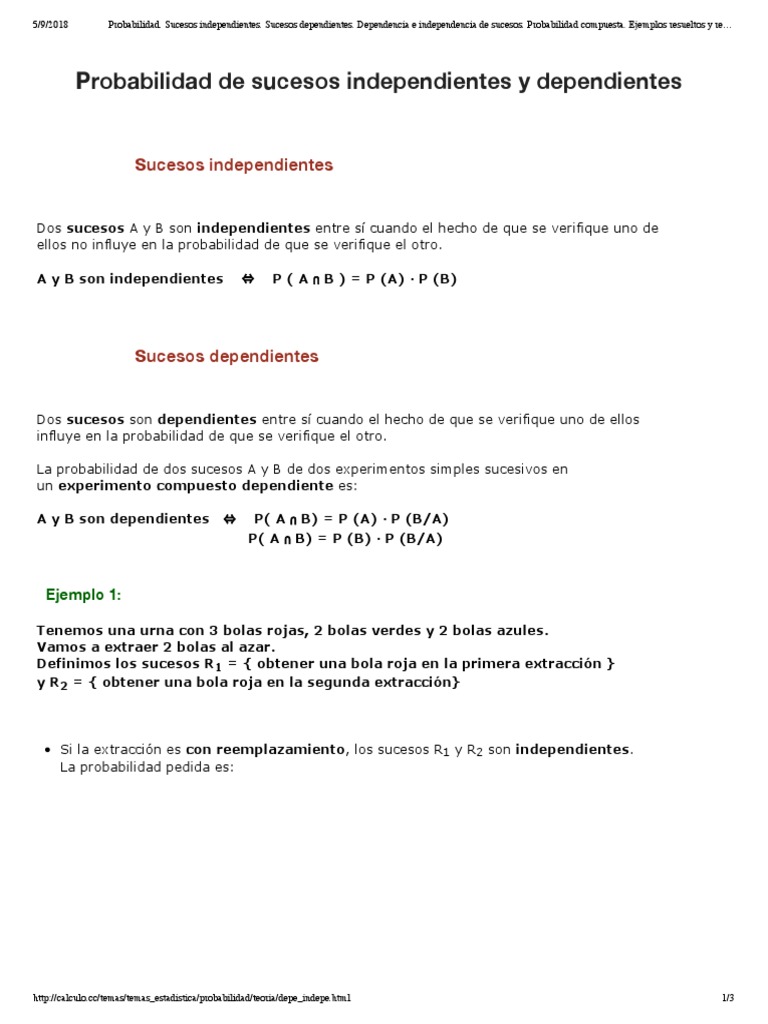 12 Probabilidad. Sucesos Independientes. S... Resueltos y ...