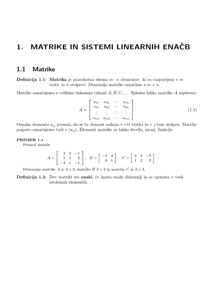 Matrike | PDF