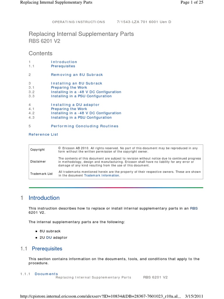 RBS 6201 PDF | PDF | Electrostatic Discharge | Screw