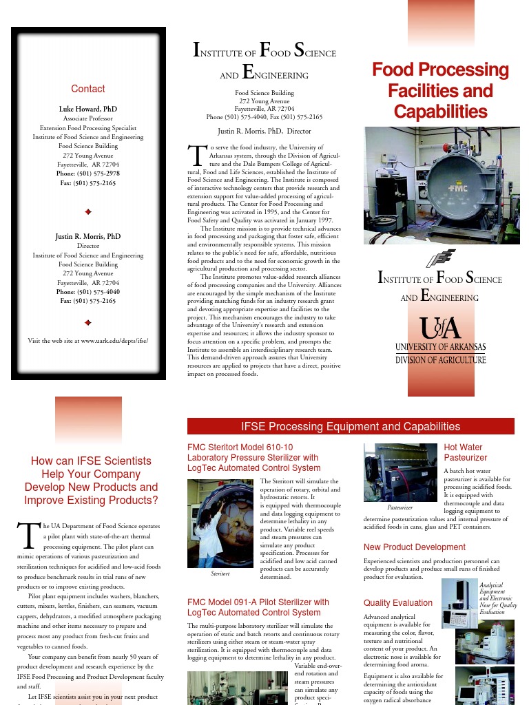 Food Processing Brochure | Pressure Cooking | Engineering