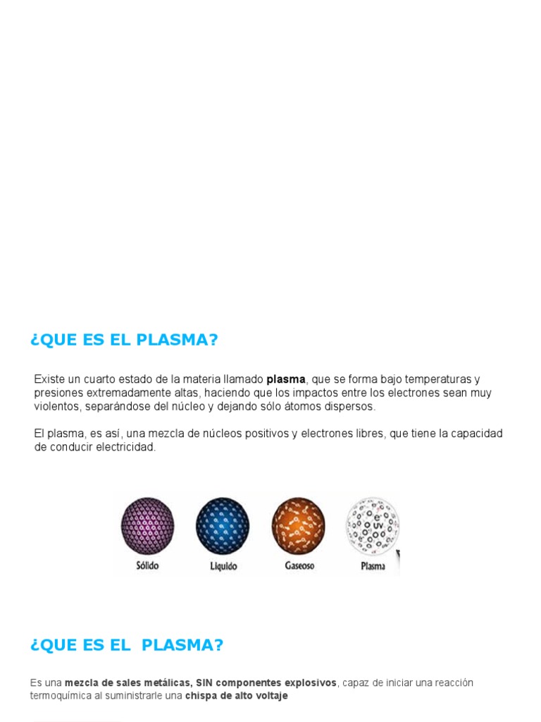 Características y Aplicaciones del Plasma | PDF | Plasma (Física ...