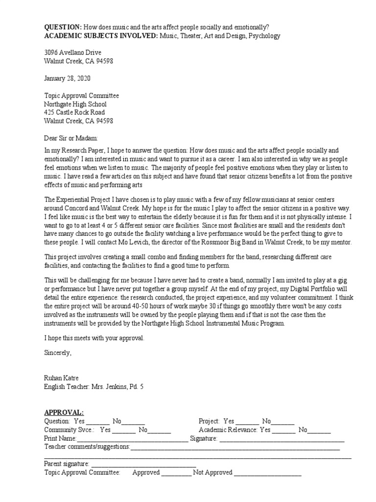 SP Letter Template | PDF | Cognition | Psychological Concepts